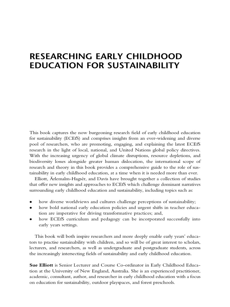 Researching Early Childhood Sustainability | PDF | Sustainability ...