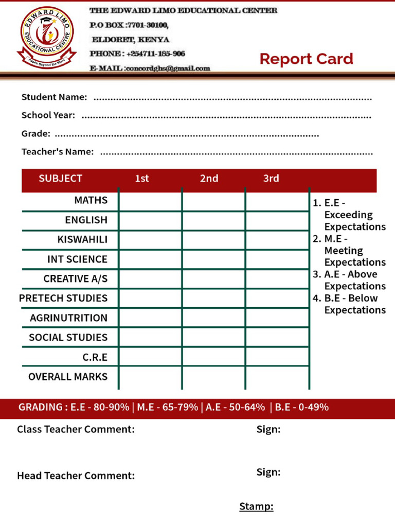 Report Card Js | PDF