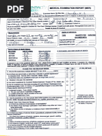 Pre Medical Examination Format (MER Form) | PDF | Physical Examination ...