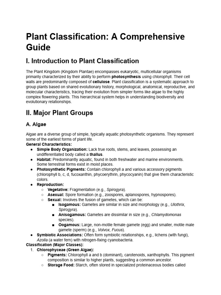 Plant Classification Overview | PDF | Flowers | Seed