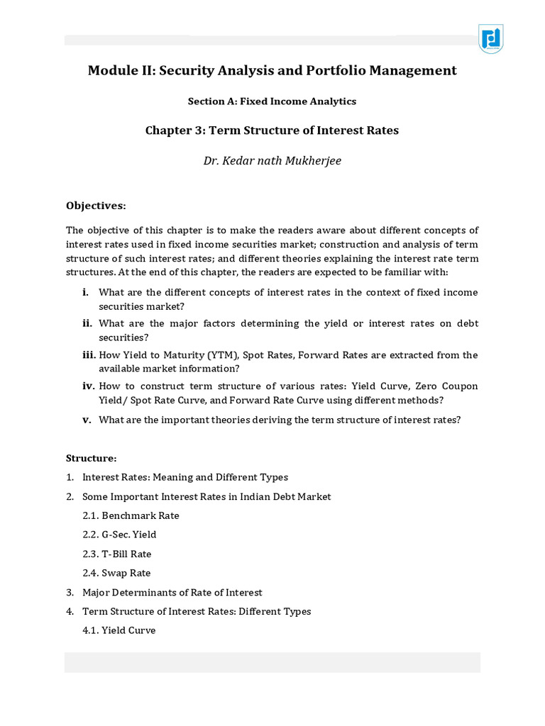 Interest Rate Term Structure Analysis | PDF | Yield Curve | Bonds (Finance)