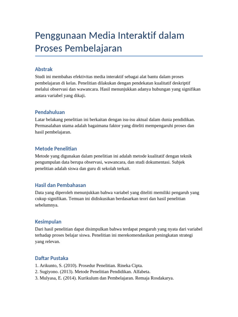 Efektivitas Media Interaktif dalam Pembelajaran | PDF