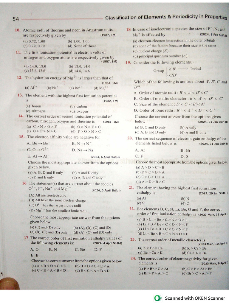 PYQs With Integer Type Questions | PDF