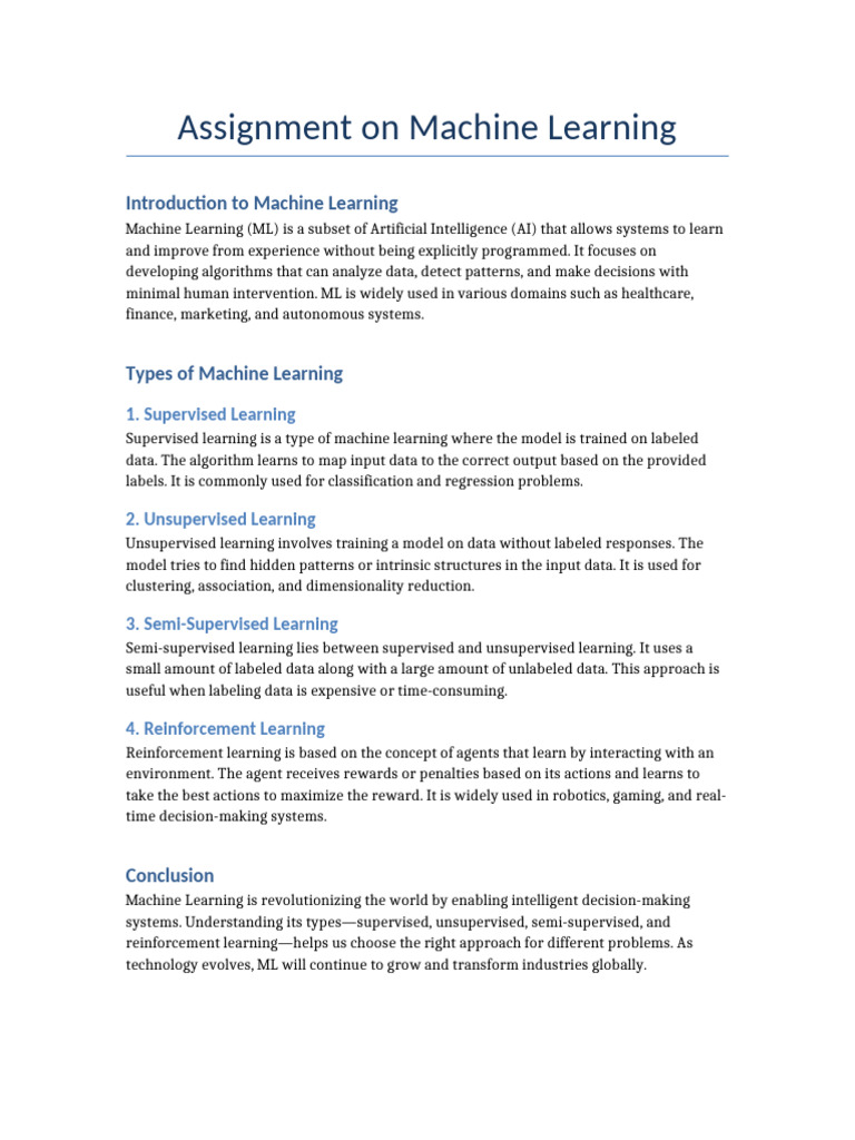 Machine Learning Assignment by Rana Hassnain | PDF
