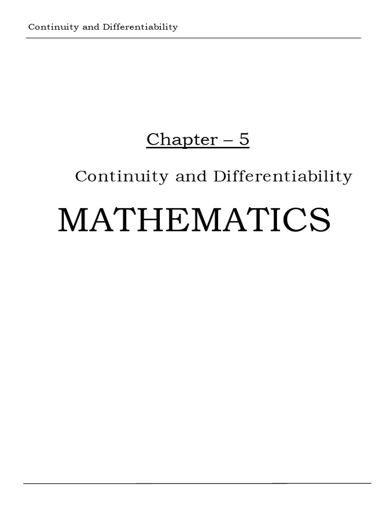 Continuity and Differentiability | PDF | Derivative | Function (Mathematics)