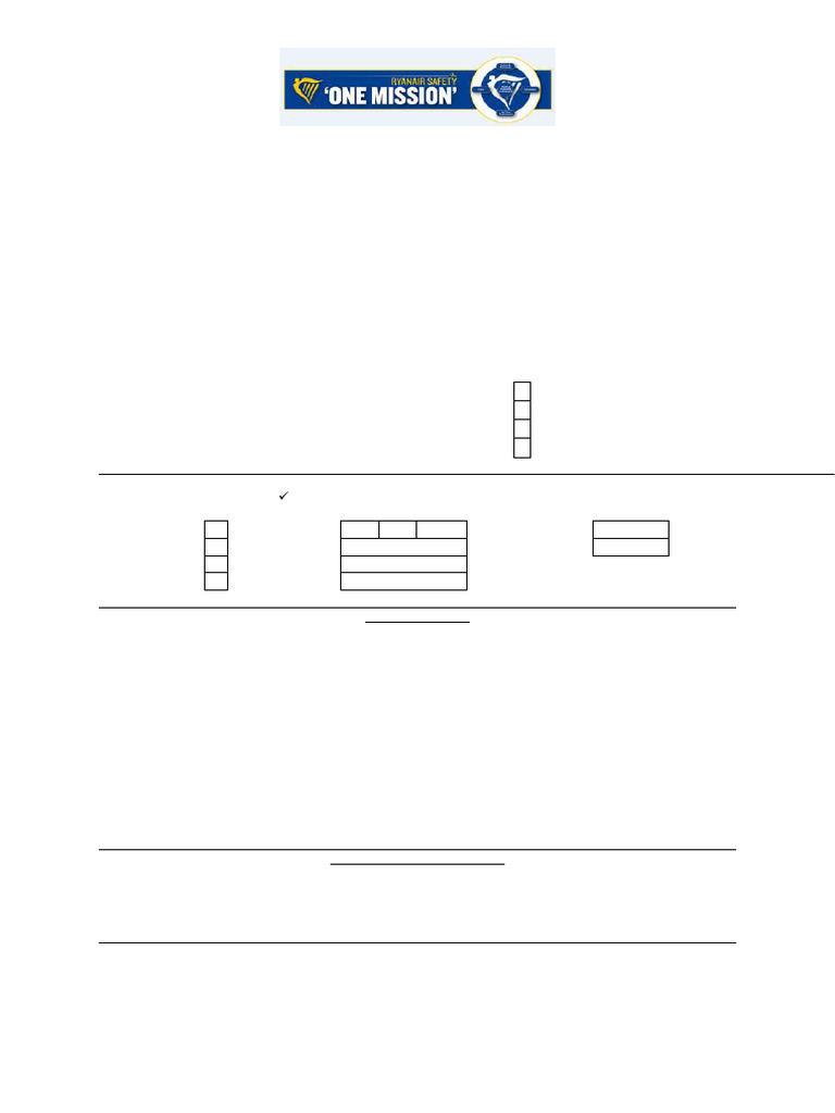 Ryanair Confidential Report Form | PDF | Airport | Airliner Accidents ...
