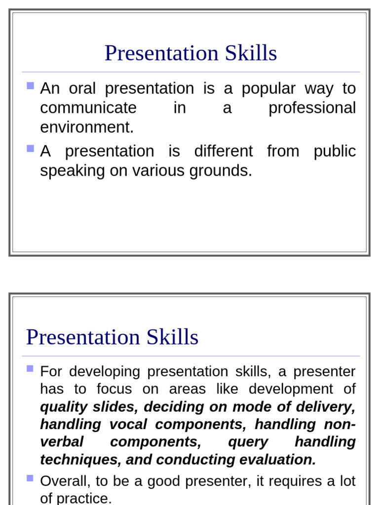 BTECH Presentation Skills | PDF | Communication | Nonverbal Communication