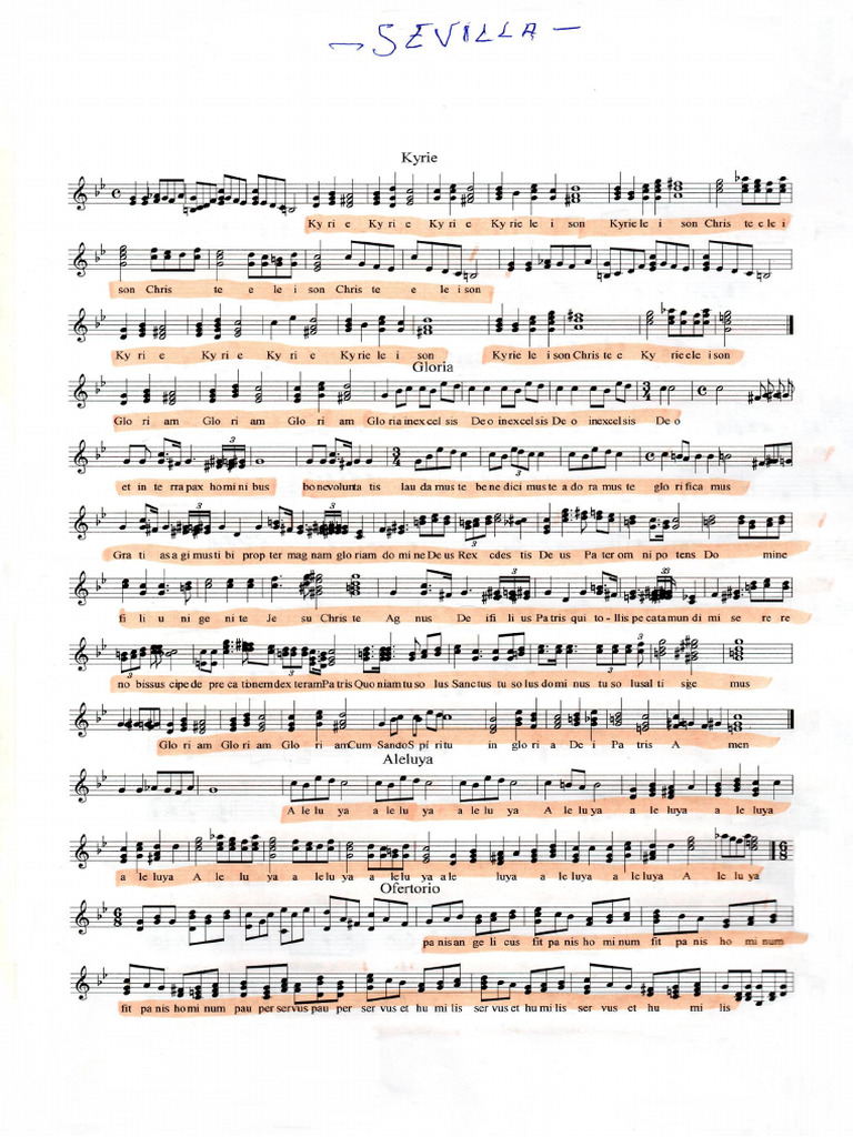 Misa Christus Rex (Partitura Sevilla) | PDF