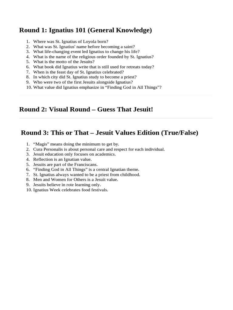 Ignatian Values and Jesuit Education | PDF