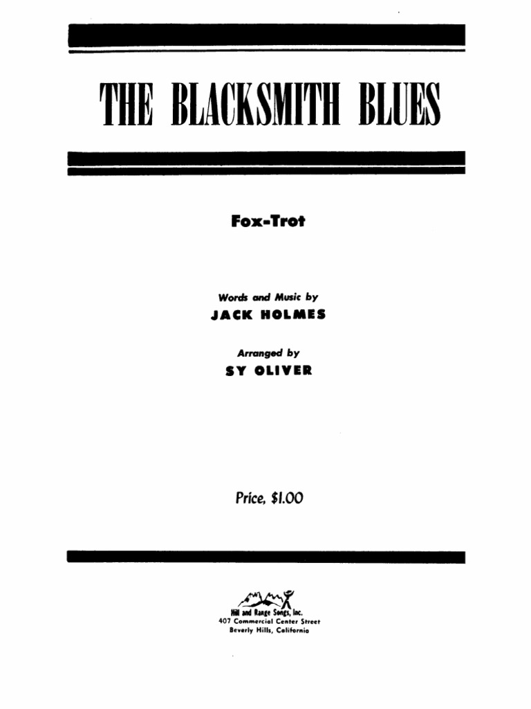 The Blacksmith Blues - Sy Oliver | PDF