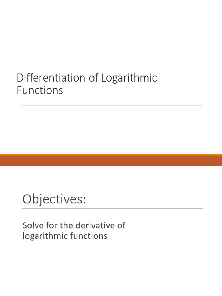 LECTURE 9 Logarithmic Functions - With Samples | PDF | Logarithm ...