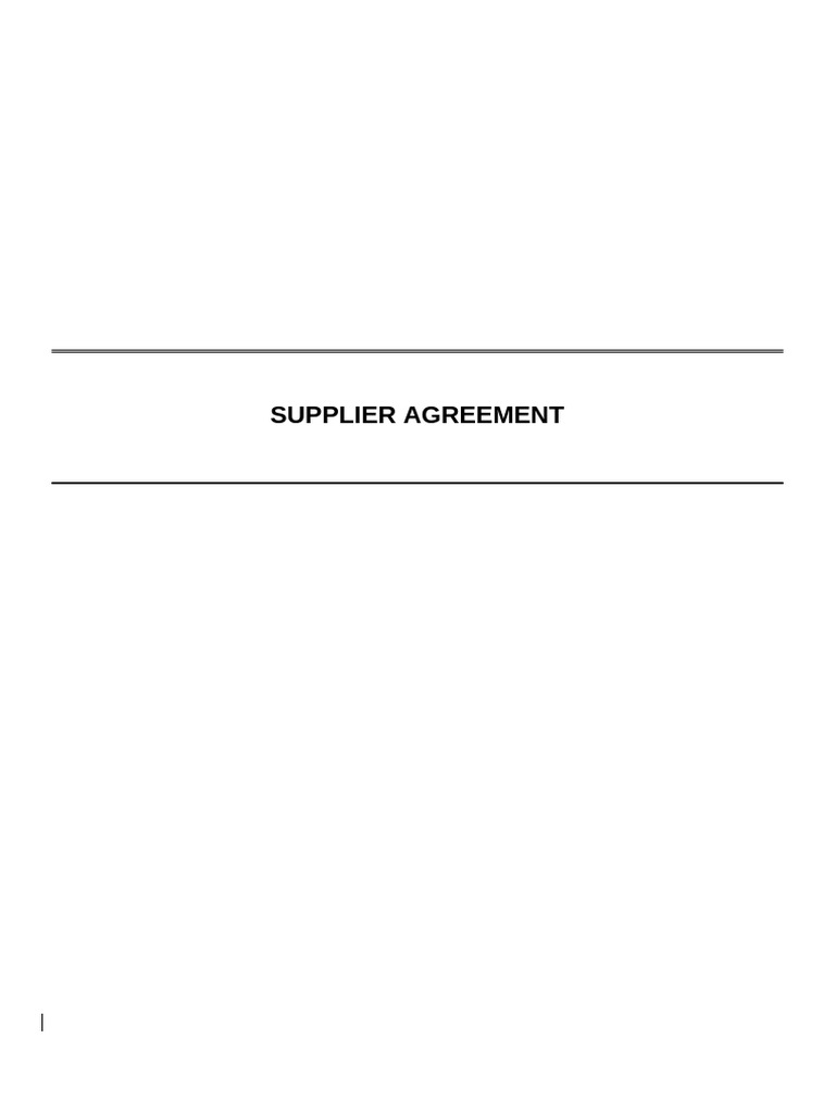 V2Corporate Module Task 2 - Supplier Agreement | PDF | Common Law | Justice
