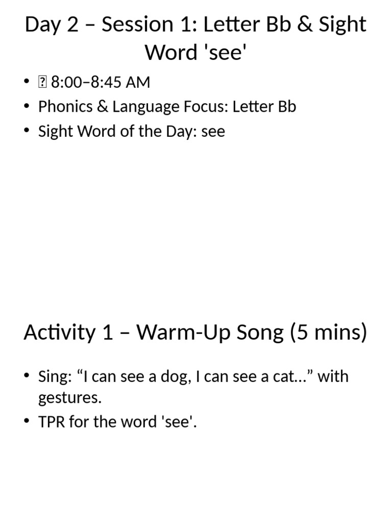 K3 Unit1 Week1 SessionSlides Tue | PDF