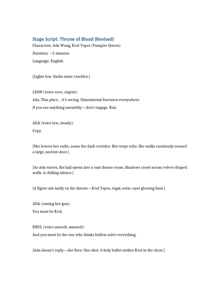 Throne of Blood Revised Script | PDF