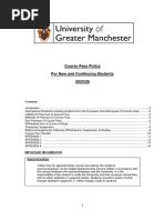 Tuition Fees Policy 2024 25 | PDF | Postgraduate Education | Fee