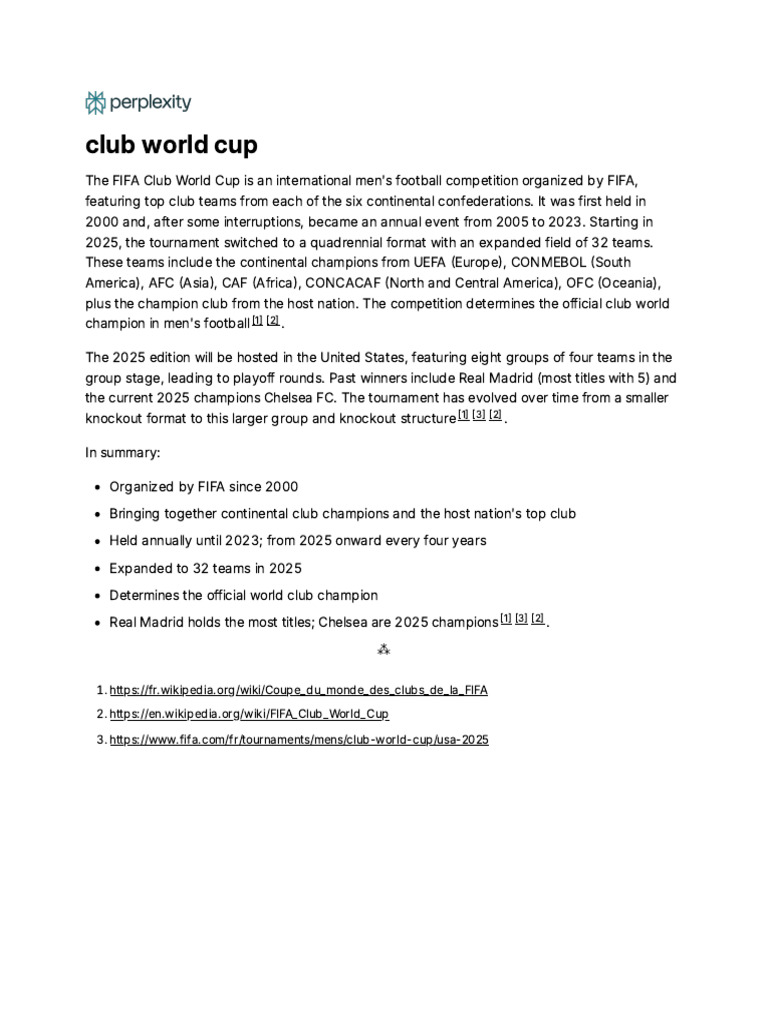 Club World Cup | PDF