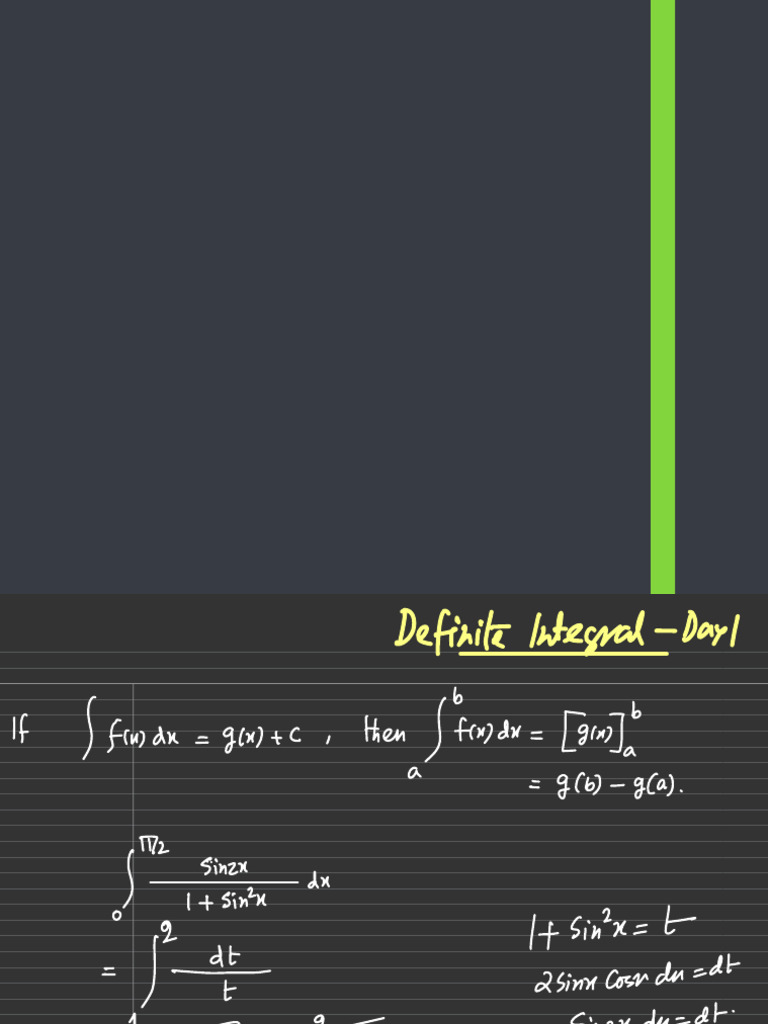 Definite Integral 1 | PDF