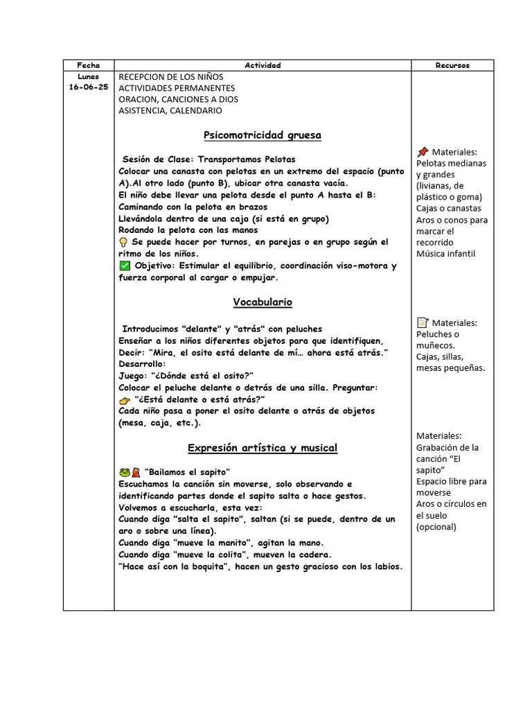 Fecha - Docx Mes de Junio 2 Años | PDF | Azul
