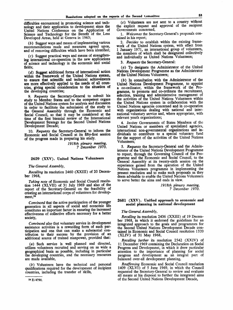 UN General Assembly Resolution (a-RES-2659) | PDF