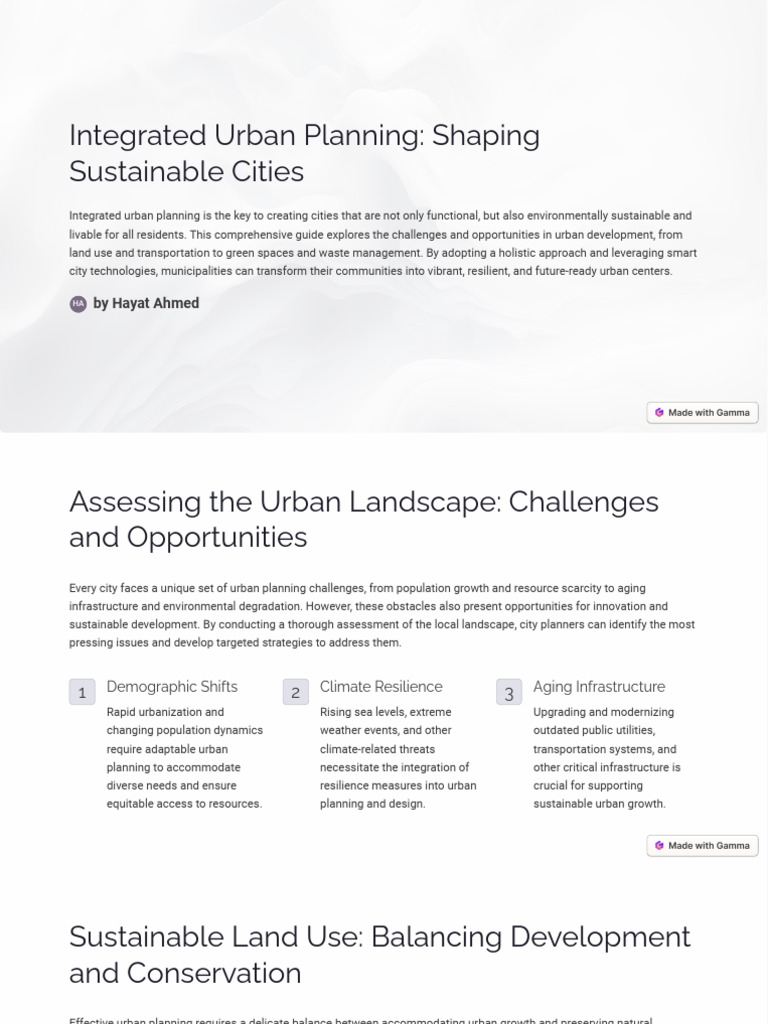 Integrated Urban Planning for Sustainability | PDF | Urban Planning ...