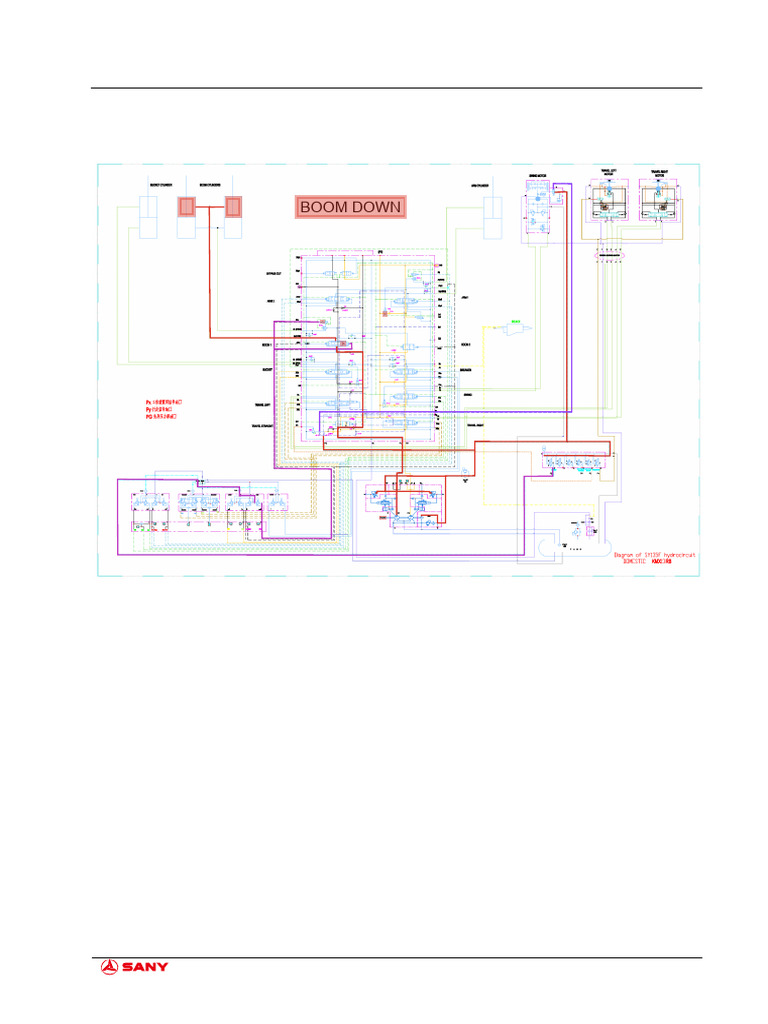 Data Diagram Hidrolik Boom Turun Running Pump 1 Bekerja | PDF