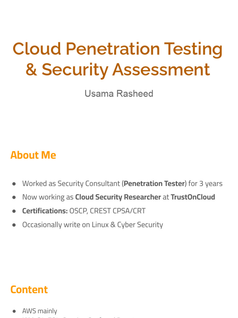 AWS Cloud Penetration Testing Guide | PDF | Amazon Web Services ...