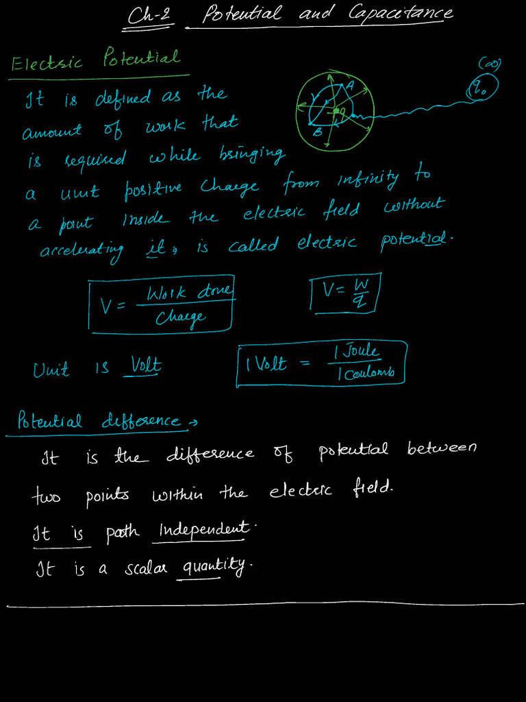 Potential and Capacitance 1 | PDF
