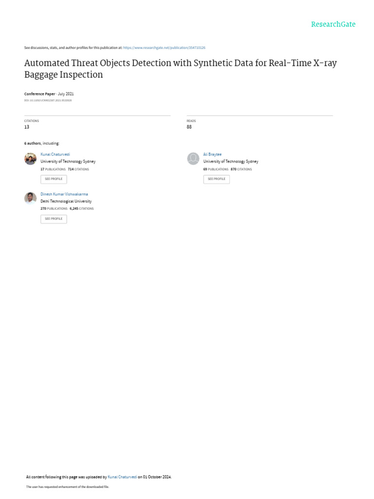 Automated Threat Objects Detection With Synthetic Data For Real-Time X-Ray Baggage Inspection ...