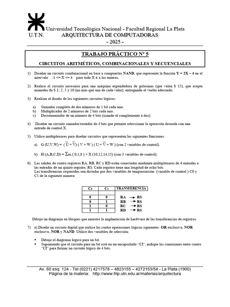 Practica5 2025 Circuitos | PDF | Puerta lógica | Matemáticas De La Computación