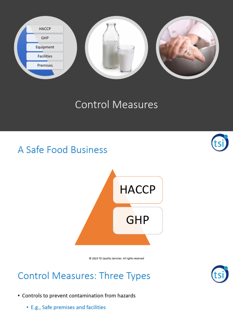 Food Safety Control Measures Guide | PDF | Hand Washing | Food Science
