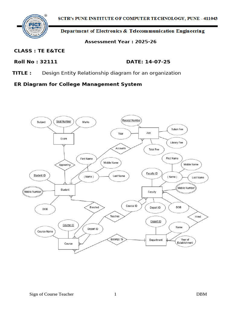 ER Diagram Assignment | PDF