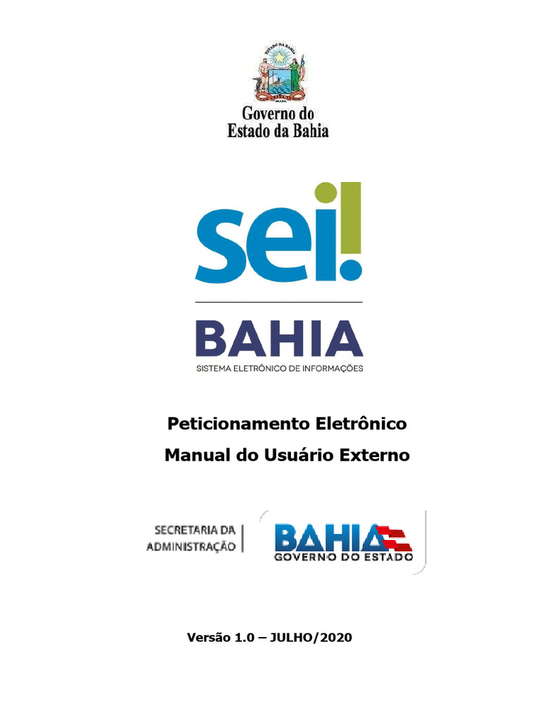 Manual_do_Peticionamento_Eletronico_SEI_Bahia_v2 | PDF | Informática
