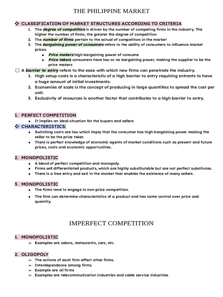Market Structure | PDF