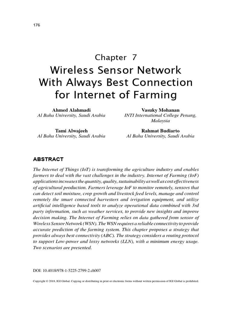 Wireless Sensor Network With Always Best Pdf Internet Of Things