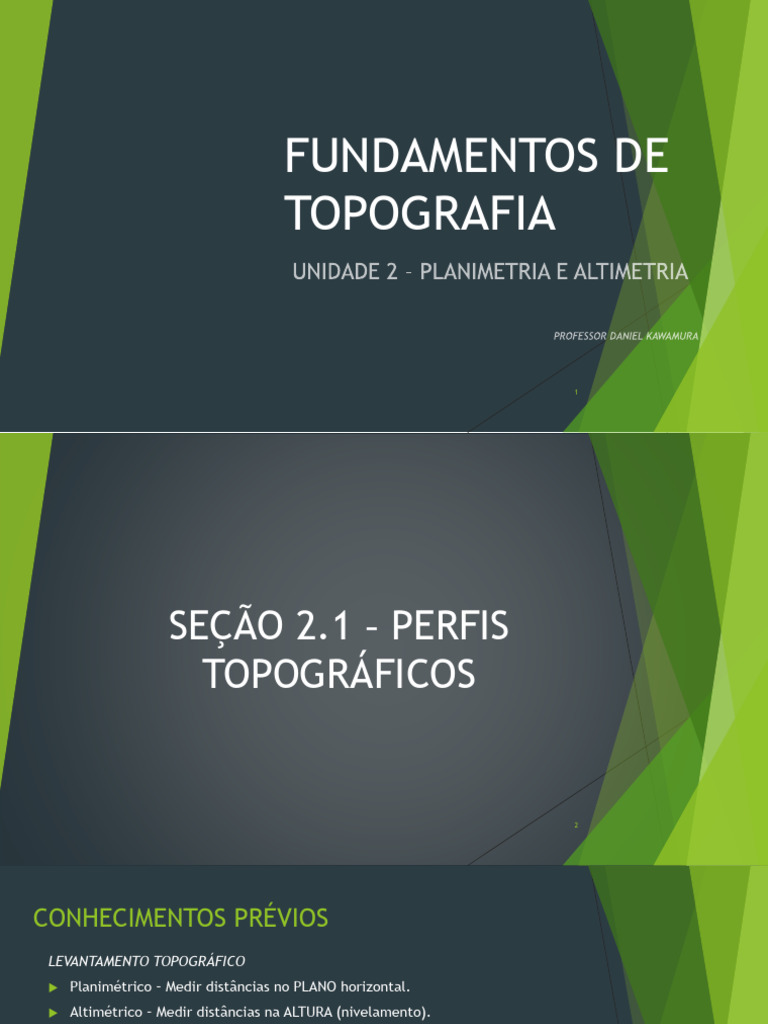 Aula 4_Planimetria e Altimetria | PDF | Mapa | Topografia