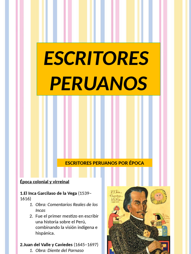 Escritores Peruanos Parte 1 | PDF
