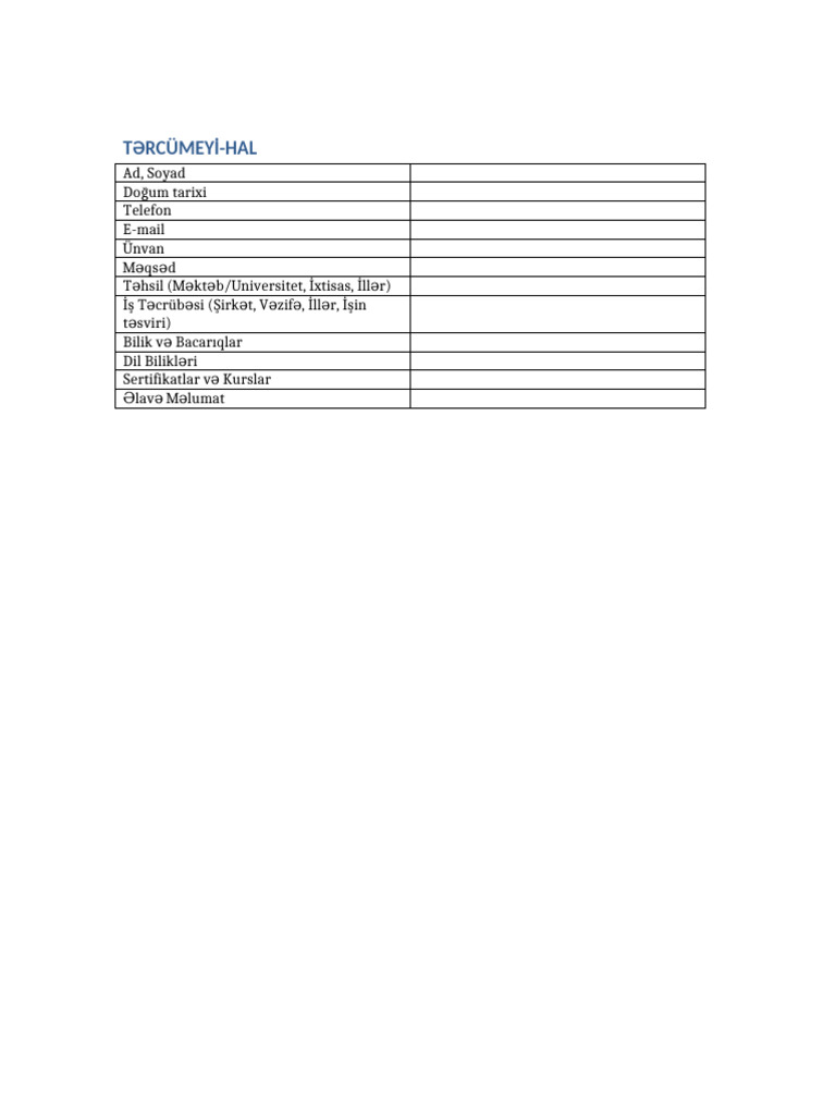Tercumei-Hal Forma Cedveli | PDF