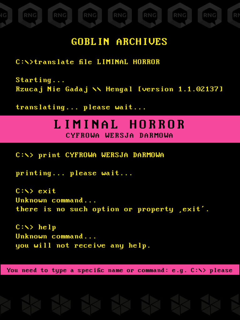 Liminal Horror - Cyfrowa Wersja Darmowa v1!1!2138 | PDF