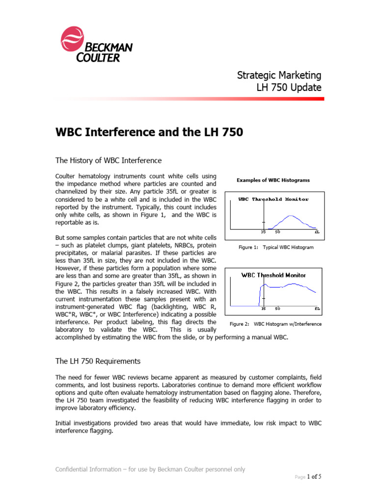 LH 750 WBC Interference Update | PDF | White Blood Cell