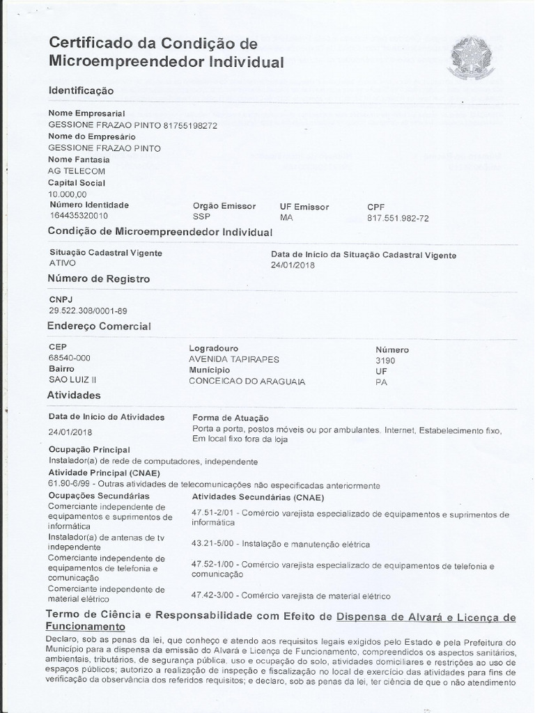 Certifi Microemprendedor Individual | PDF