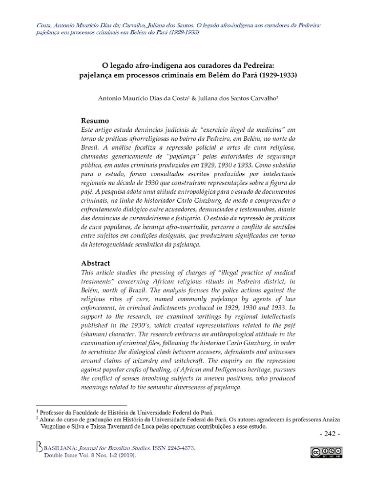 AntônioMaurício - Perseguição À Pajelança | PDF