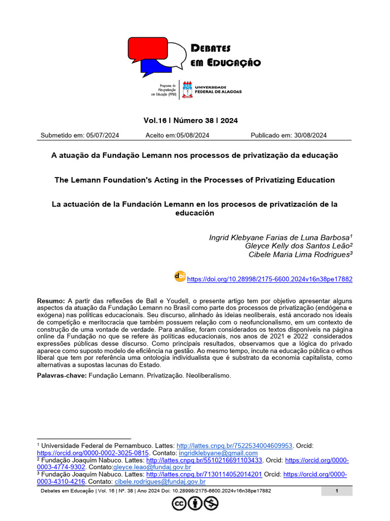 Fundação Lemann e Privatização da Educação | PDF | Estado | Neoliberalismo