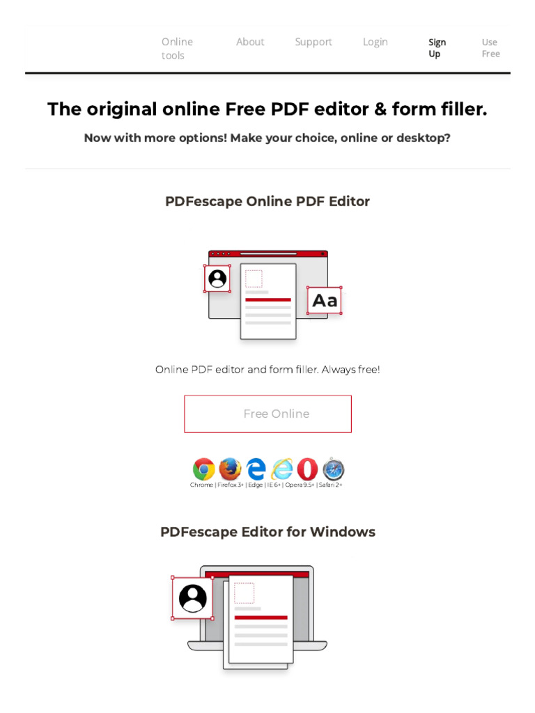 Free Online PDF Editor & Filler | PDF | Software | Computing