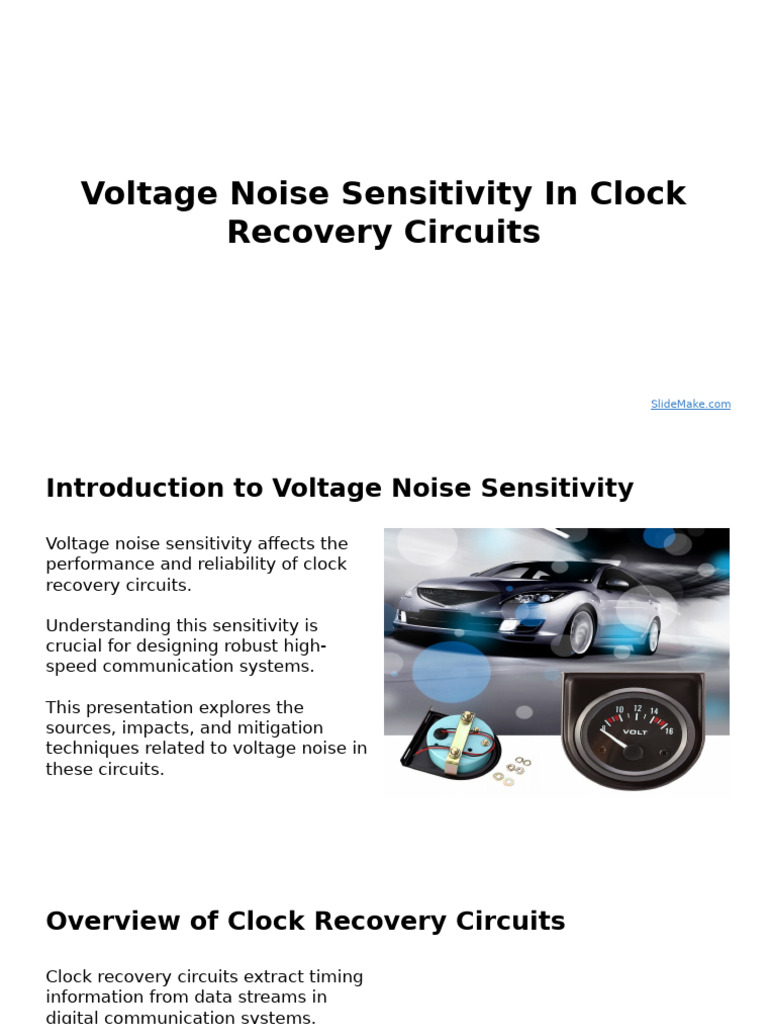 Voltage Noise Sensitivity in Clock Recovery Circuits | PDF | Telecommunications Engineering ...