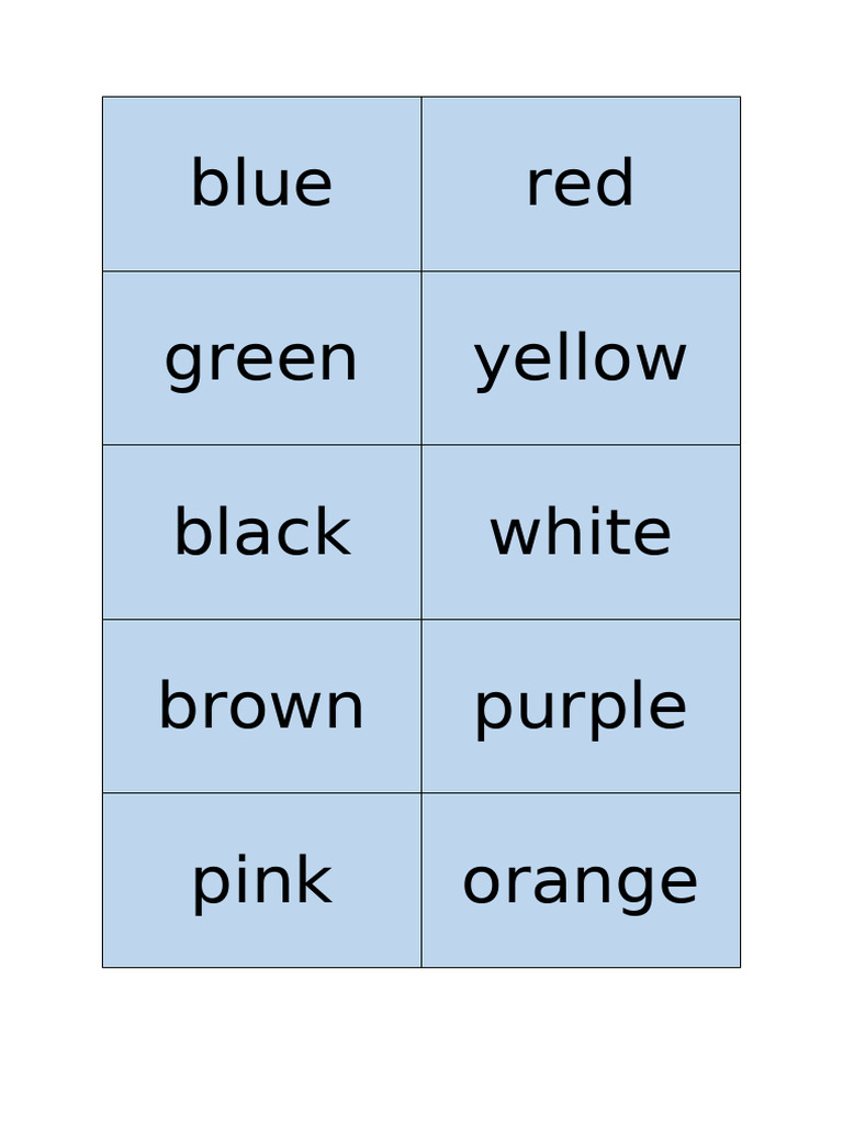 Colors Tracing and Write | PDF
