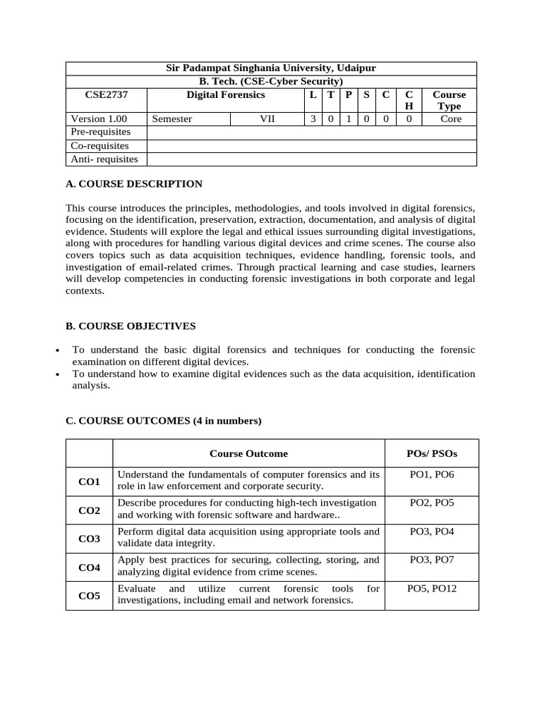 Digital Forensics Course Overview | PDF | Computer Forensics | Digital ...
