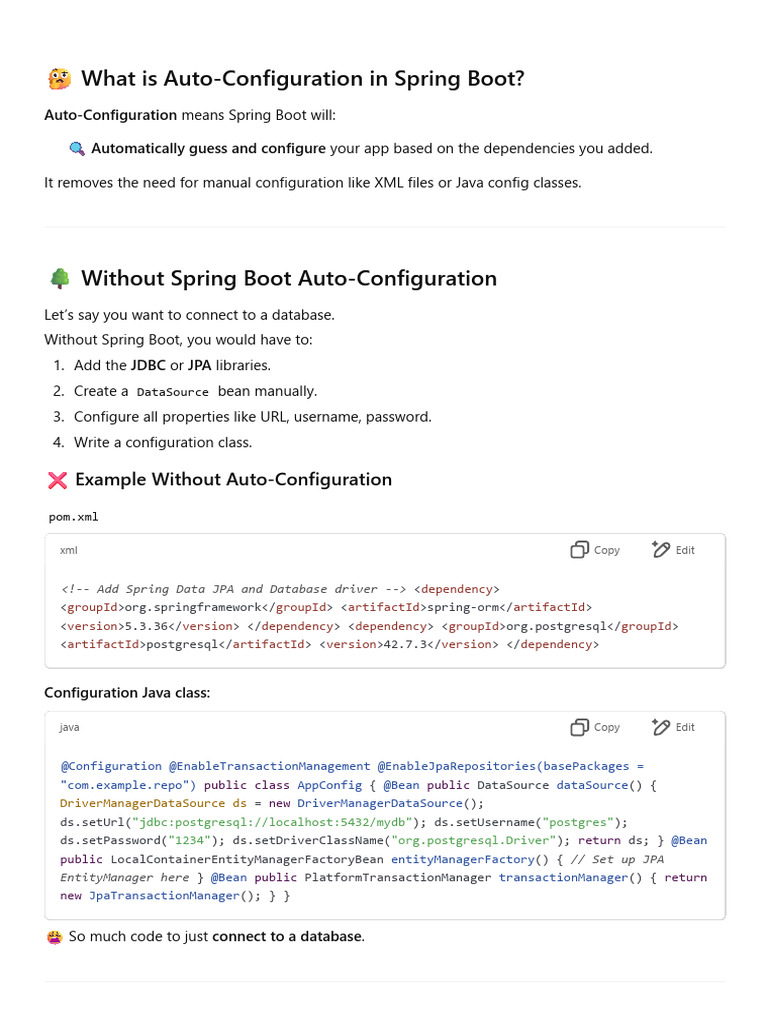 Spring Boot Auto Configuration Explained | PDF | Postgre Sql | Databases