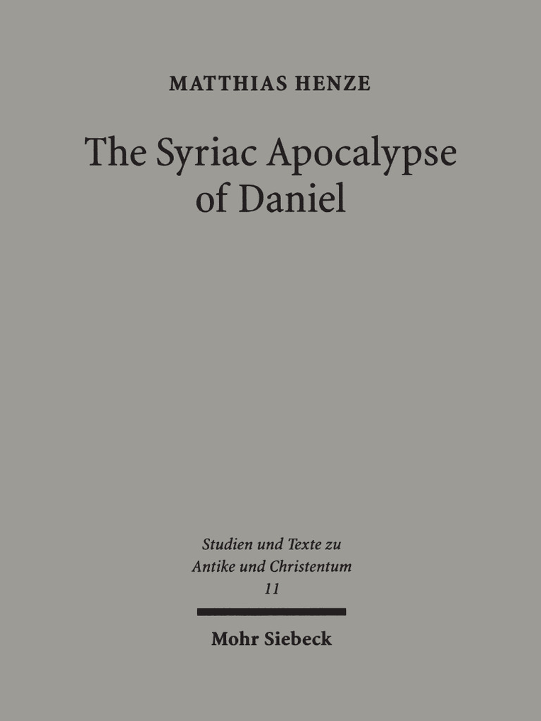 Syriac Apocalypse of Daniel Analysis | PDF | Book Of Daniel | Apocalypse
