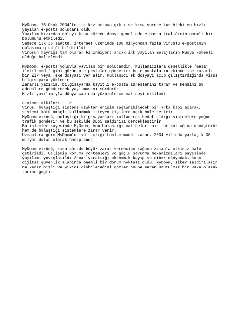 My Doom Virus | PDF