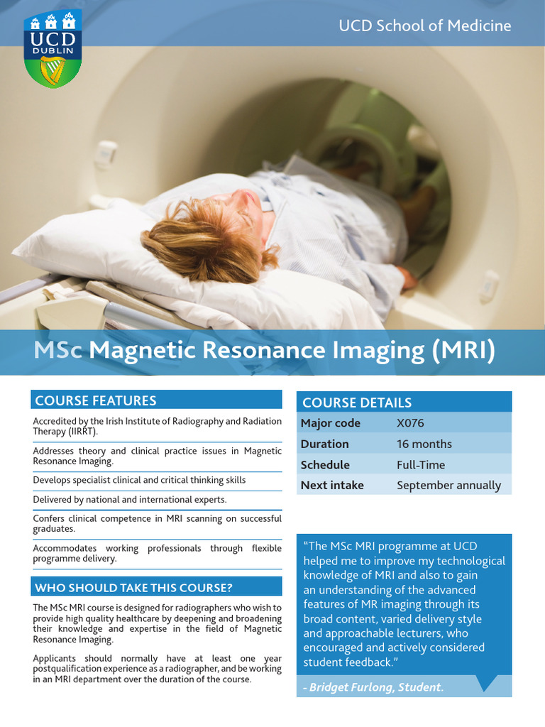 MSC Magnetic Resonance Imaging (MRI) 2pg A4 Web | PDF | Magnetic ...